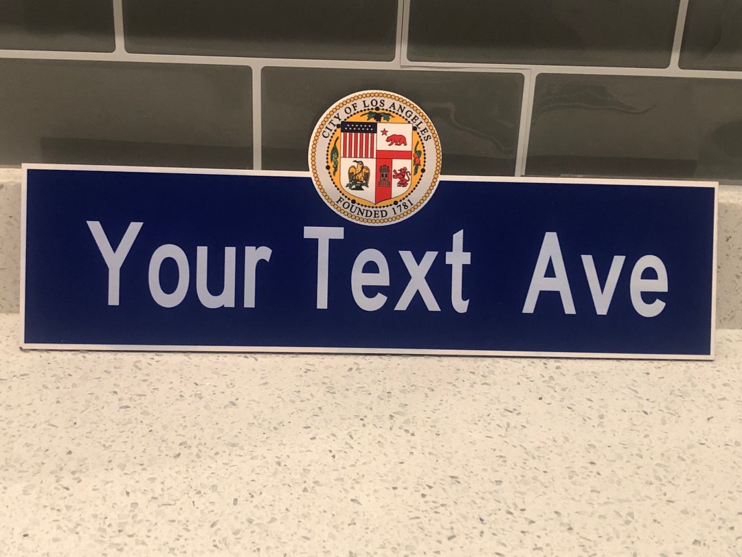 Custom City of LA Street Sign - Etsy
