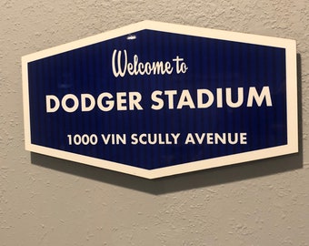 Welcome to Dodger Stadium Sign - Etsy