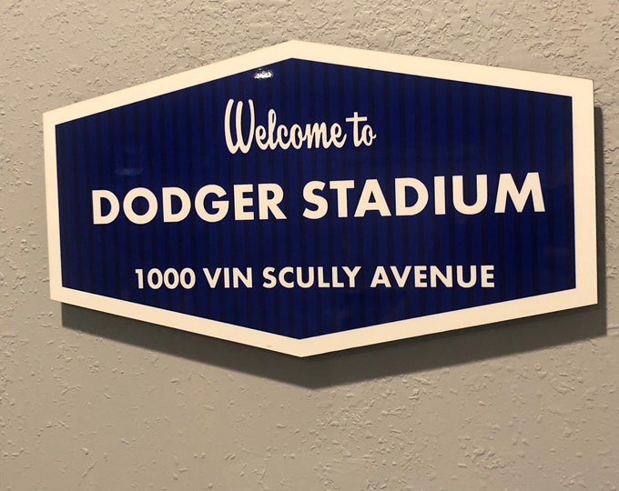 Welcome to Dodger Stadium Sign - Etsy