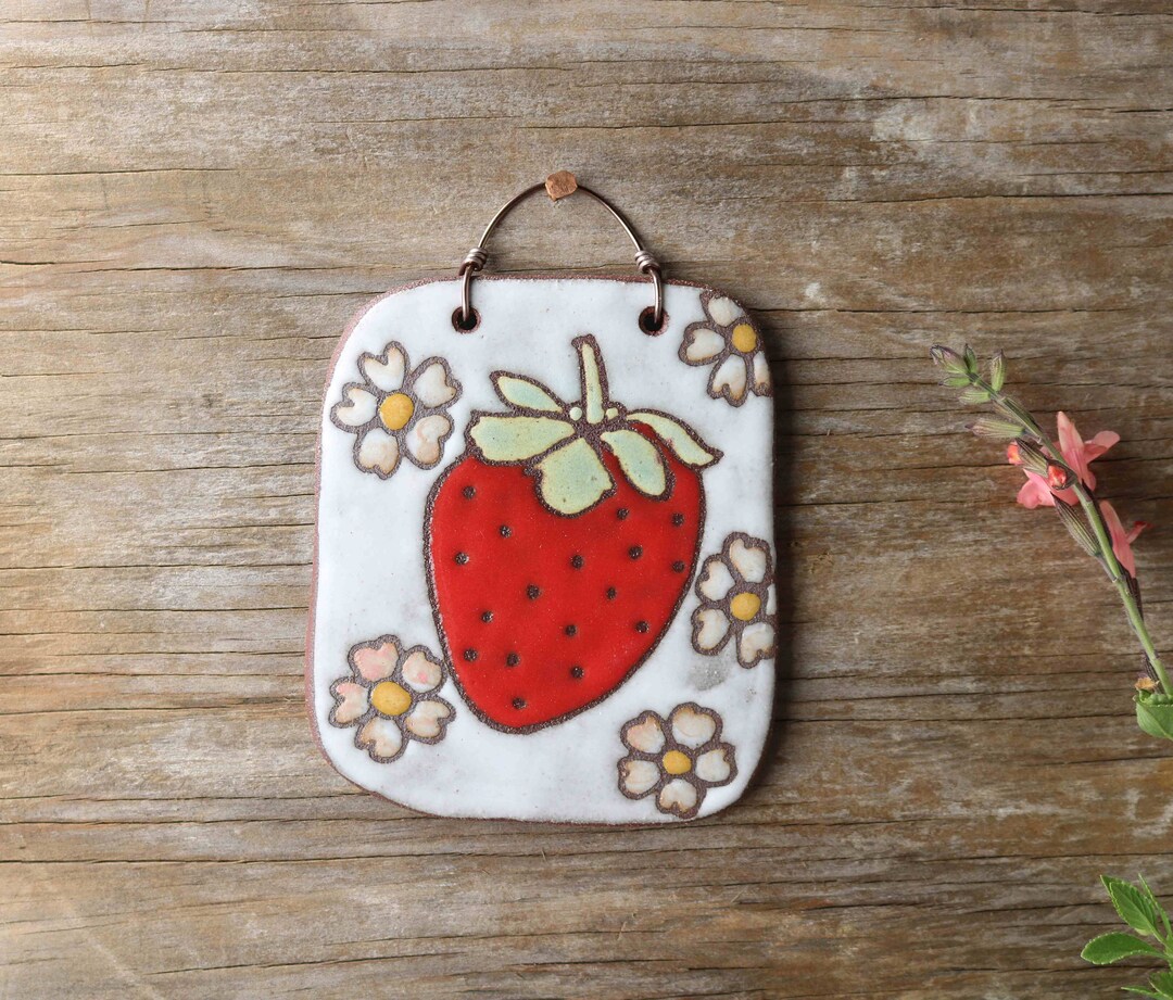 Strawberry Tile, Home Decor, Cute Tile for Inside or Outside - Etsy