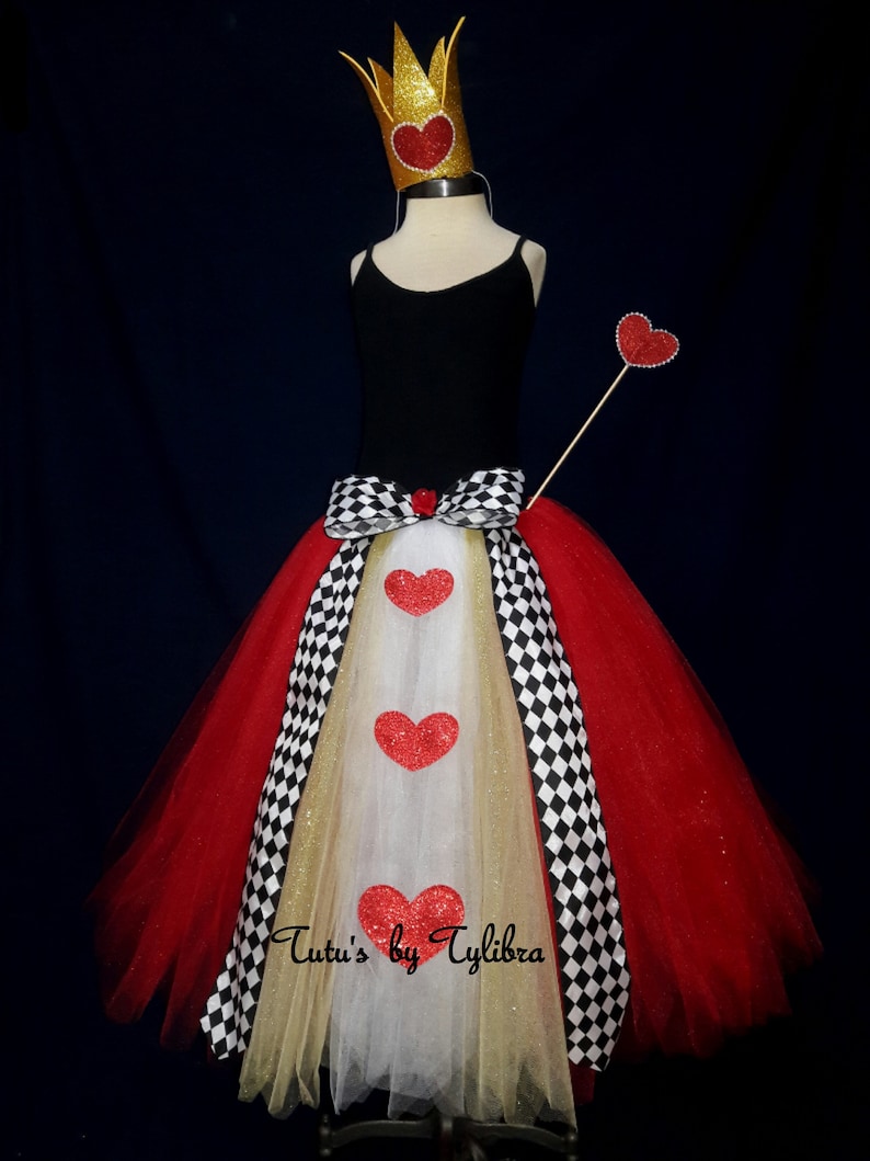 Heart Queen Tutu Skirt, Queen of Hearts Costume, Heart Tutu Skirt ...