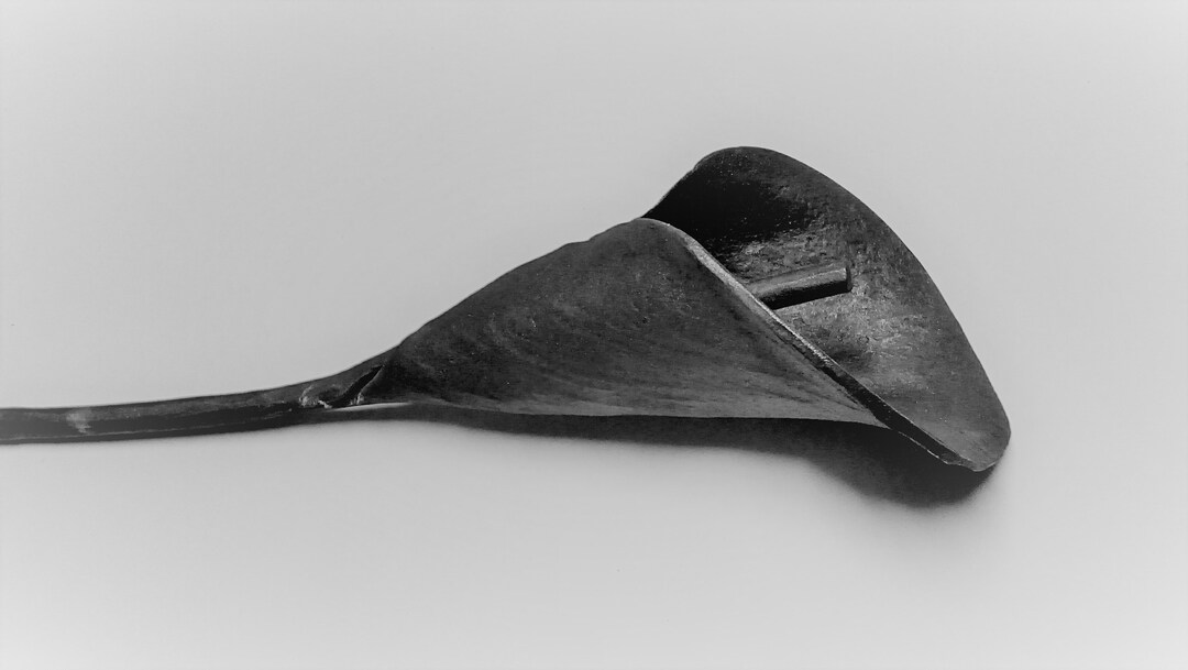 Calla Lily Hand Forged Metal Flower. Iron Wedding Anniversary Gift ...