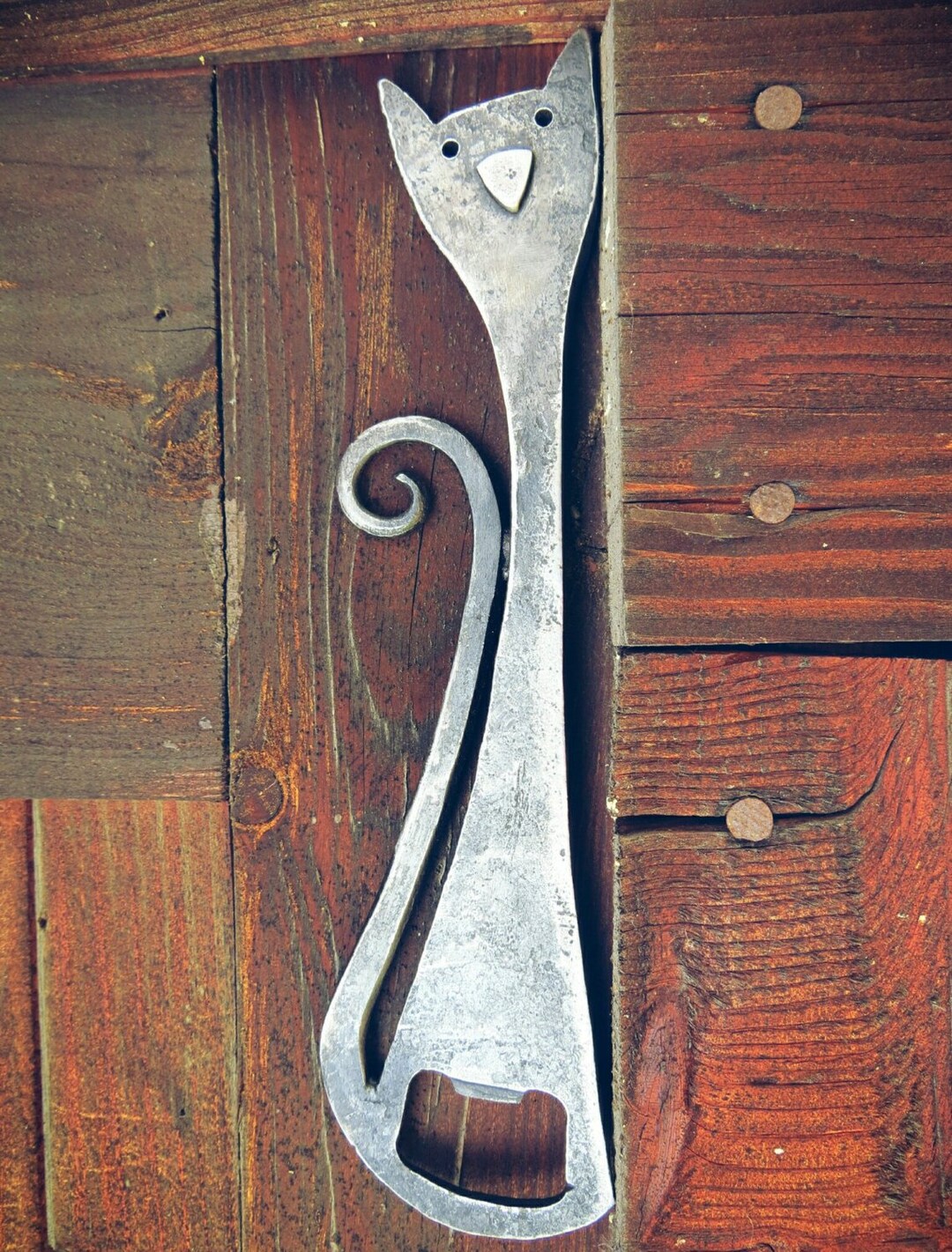 The Cat Hand Forged Iron Bottle Opener, Great Cat and Beer Lover Gift ...