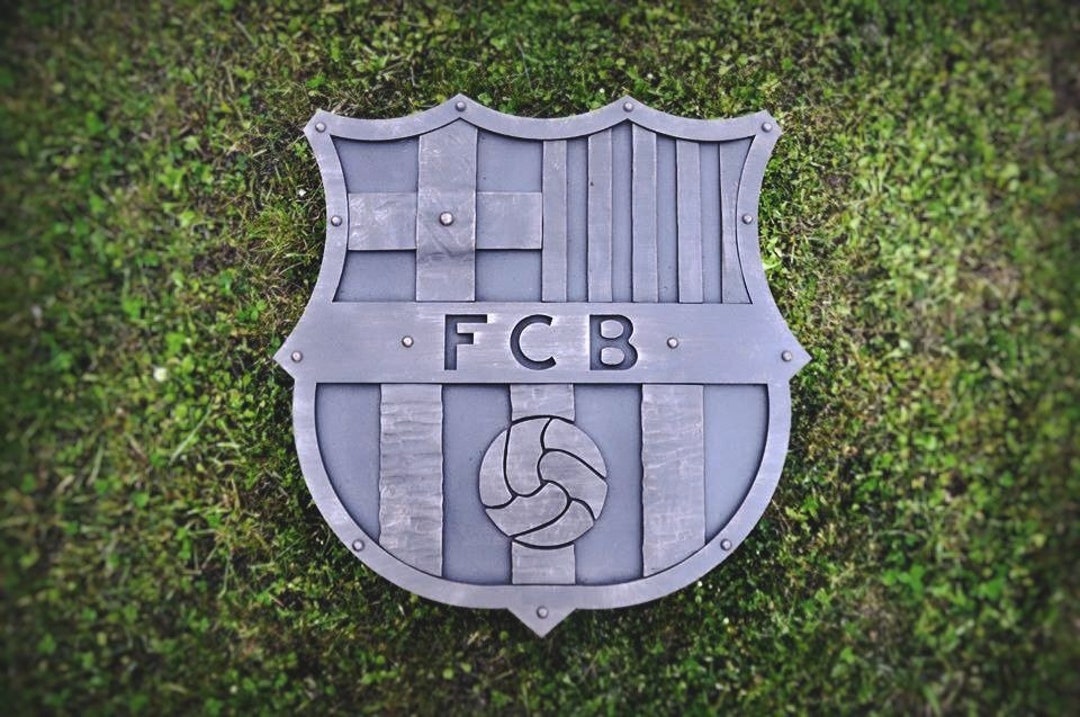 FC Barcelona Iron Logo Metal Wall Decoration Football Wall Art - Etsy