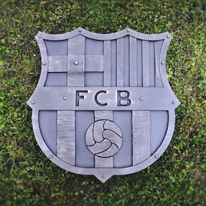 FC Barcelona Iron Logo Metal Wall Decoration Football Wall Art - Etsy