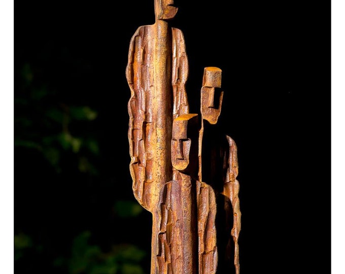 People Metal Art Large Garden Metal Sculpture Family Gift - Etsy