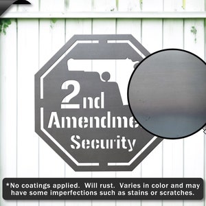 2nd Amendment Security Metal Sign - Etsy