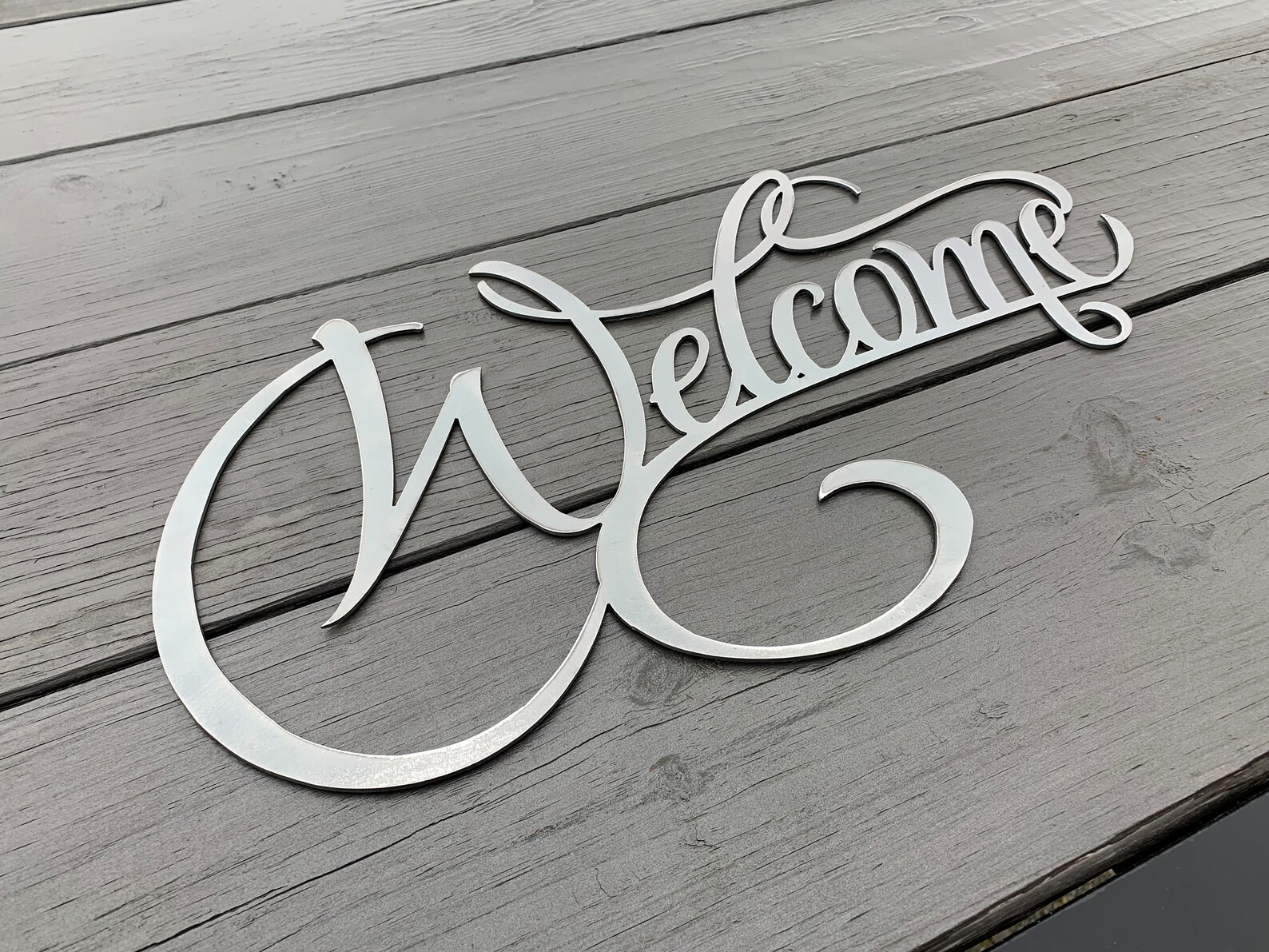 Welcome Sign Plasma Cut Metal Wall Art Steel Farmhouse - Etsy