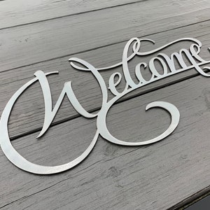 Welcome Sign Plasma Cut Metal Wall Art Steel Farmhouse Decor - Etsy