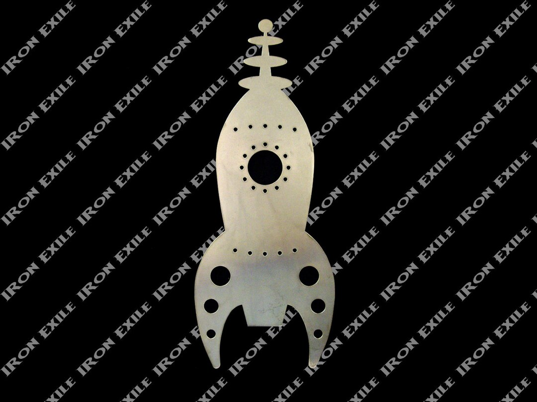 Vintage Retro 1950's Rocket Ship Metal Wall Art - Etsy