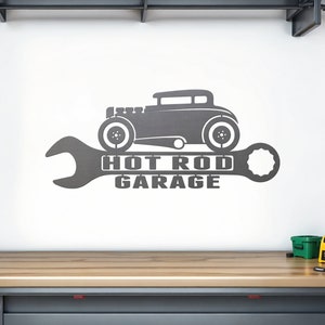Hot Rod Coupe Garage Metal Wall Art Sign Street Rat Rod Speed Shop ...