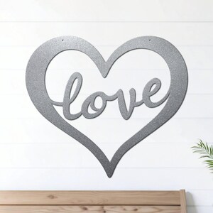 Heart Sign | Metal Love Sign | Valentine's Day Gift | Anniversary or ...