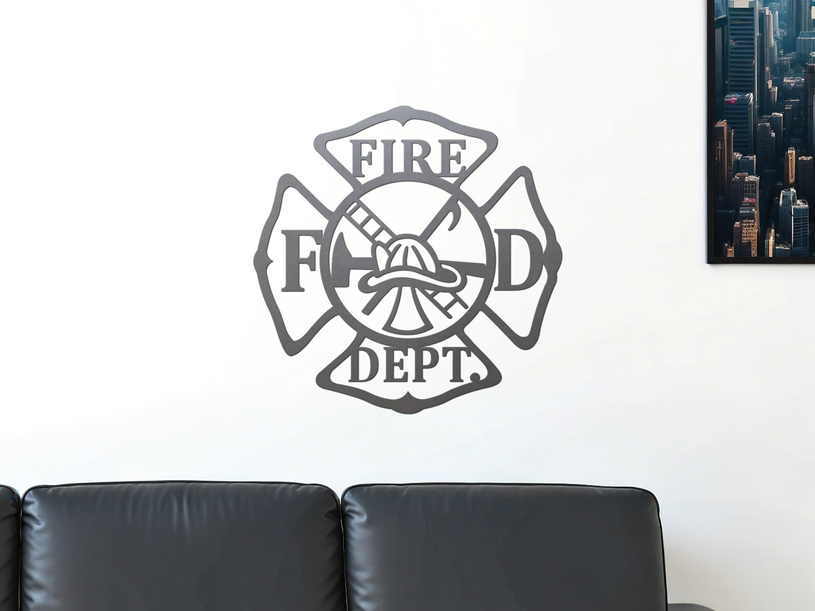 Fire Department Metal Wall Art Sign - Etsy