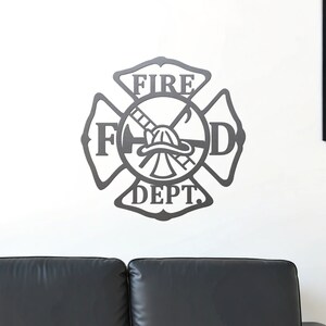 Fire Department Metal Wall Art Sign - Etsy