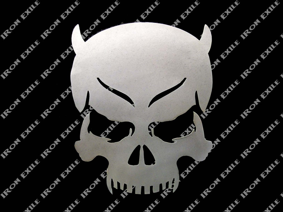 Sinner Devil Skull Metal Wall Art - Etsy