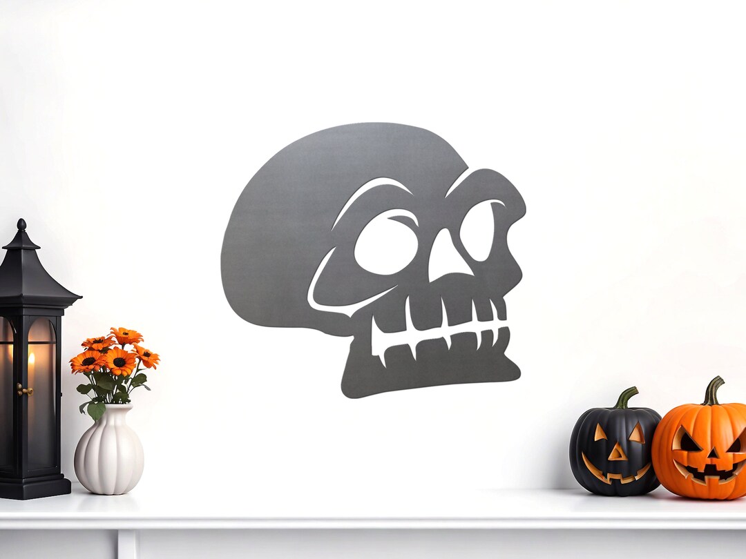 Skull Wacky Metal Stencil Wall Art Garage Hot Rat Rod Motorcycle ...