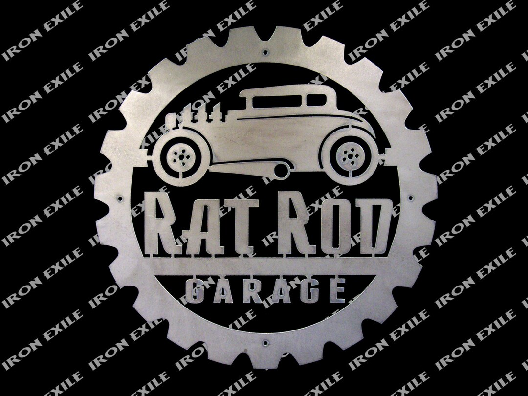 Rat Rod Garage Gear Wall Art Decor Metal Coupe Hot Rod Sign - Etsy