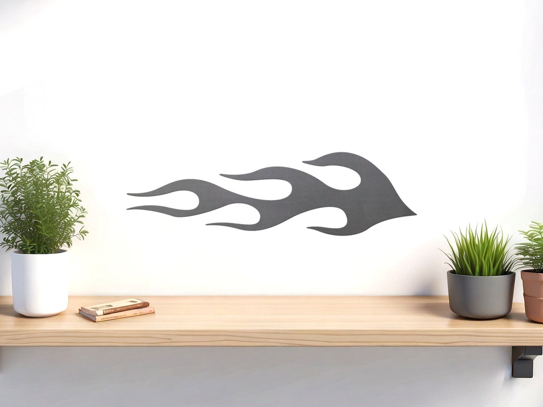 Flame Metal Cut Out | 12 Inch | Style 03 RH - Etsy