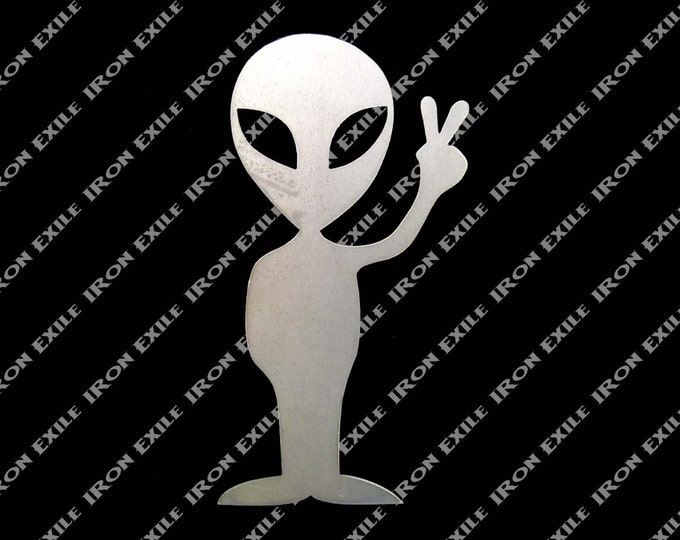 Alien Peace Sign Metal Cut Out - Etsy