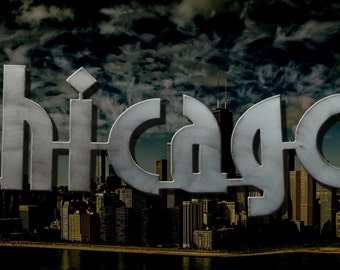 Chicago, Metal, Wall - Etsy