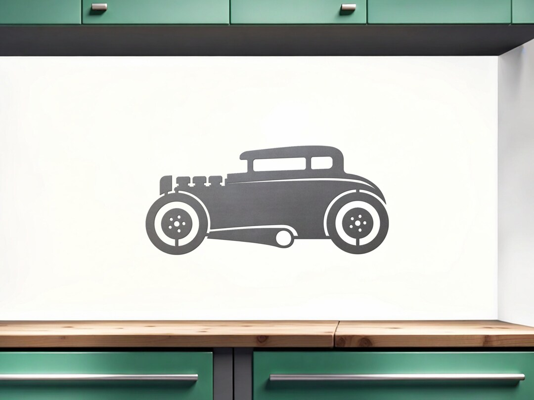 Hot Rod Coupe Metal Cut Out Sign Wall Garage Art Street Rat Rod Plasma ...