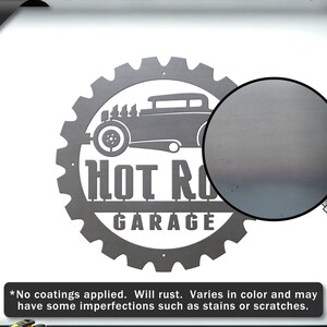 Hot Rod Garage Gear Wall Art Decor Metal Coupe Rat Rod Sign Mancave ...
