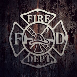 Fire Department Metal Wall Art Sign - Etsy
