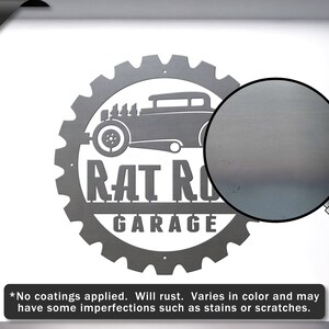 Rat Rod Garage Gear Wall Art Decor Metal Coupe Hot Rod Sign Mancave ...