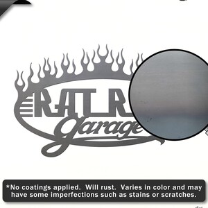Rat Rod Garage Sign With Flames 24" - Etsy