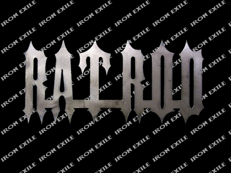 Rat Rod Word Metal Wall Art Hot Rod Grill Insert Plaque Sign - Etsy