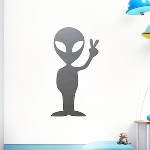 Alien Peace Sign Metal Cut Out - Etsy