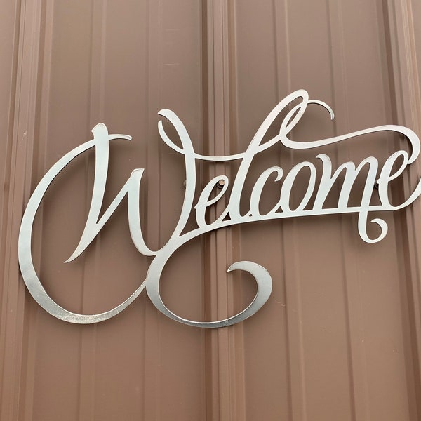 Steel Welcome Sign - Etsy