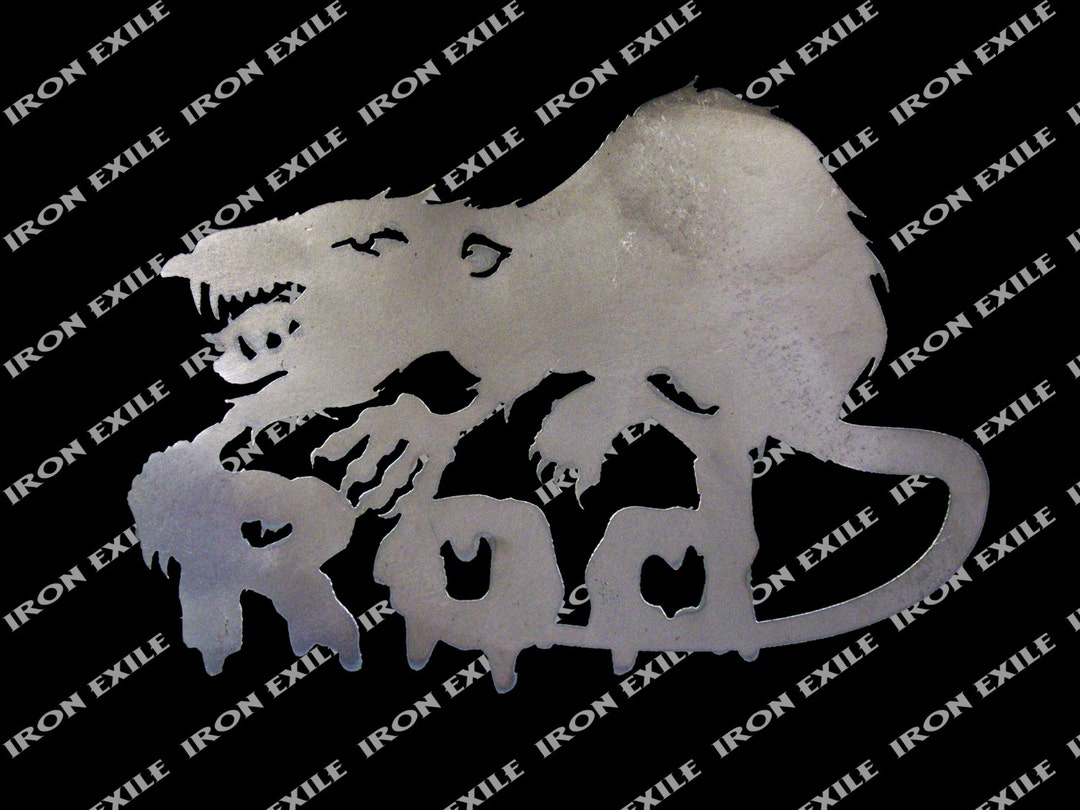 Rat Rod Scary Evil Vicious Rat Metal Sign Grill Insert Wall - Etsy