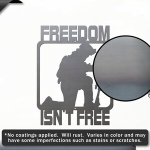 Freedom Isn't Free Metal Wall Sign - Etsy