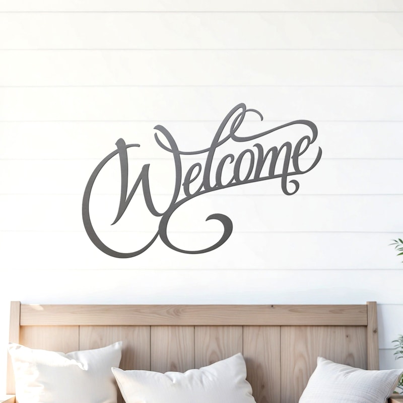 Steel Welcome Sign - Etsy