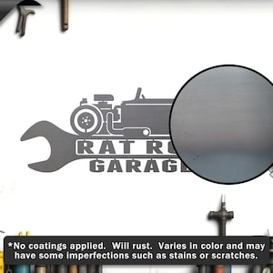 Rat Rod Garage Sign With Custom Truck Metal Wall Art Decor Hot Street ...