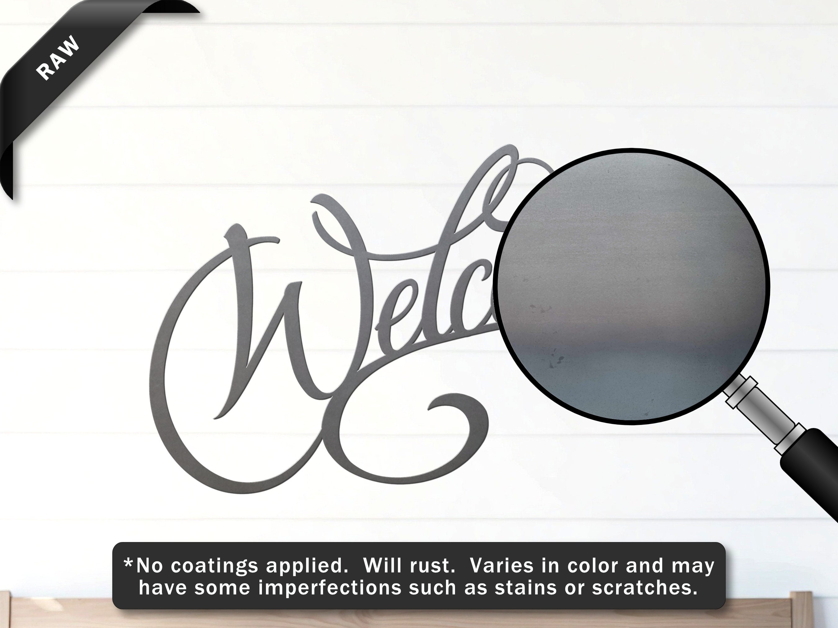 Welcome Sign -- Plasma Cut Metal Wall Art Steel Farmhouse Decor - Etsy