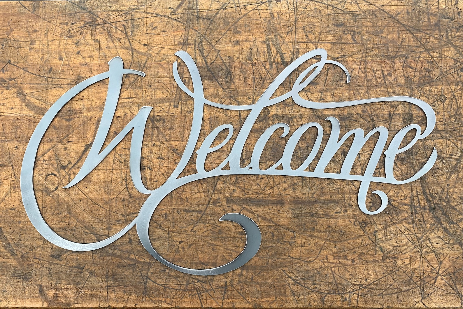 Welcome Sign Plasma Cut Metal Wall Art Steel Farmhouse | Etsy