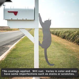 Cat Fence Sign | Metal Cat Mailbox Post Decoration | Address Sign ...