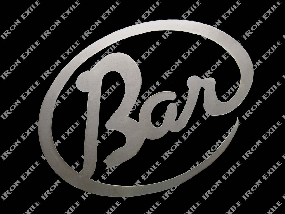 Bar Sign Metal Wall Art - Etsy