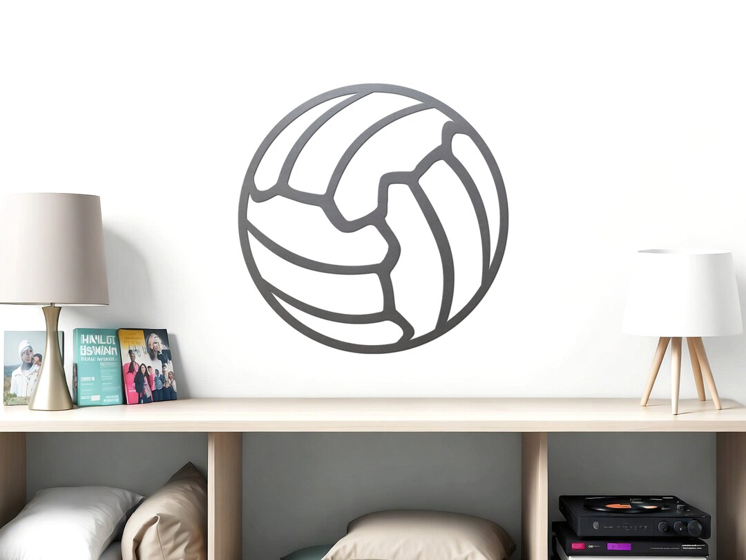 Volleyball Metal Wall Art Sign Kids Room Home Decor Sports Team Gift ...
