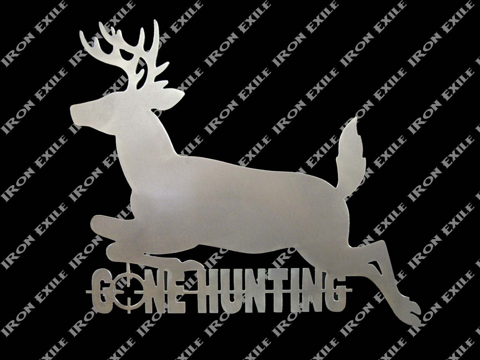 Gone Hunting Metal Wall Sign - Etsy