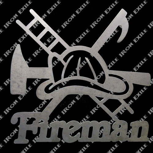 Fire Department Metal Wall Art Sign - Etsy