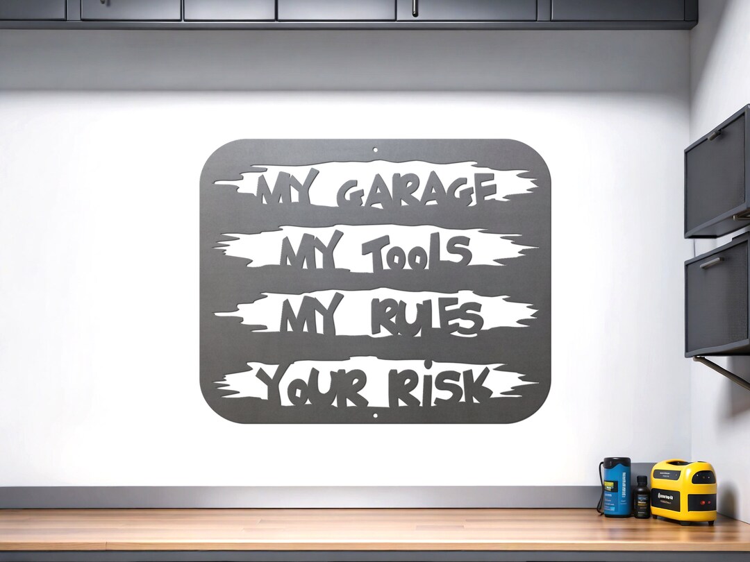 My Tools Your Risk Metal Garage Sign Gift Idea - Etsy