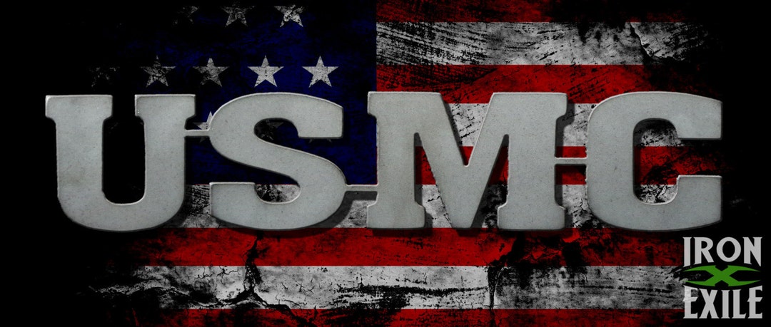 USMC Script Officially Licensed - Etsy