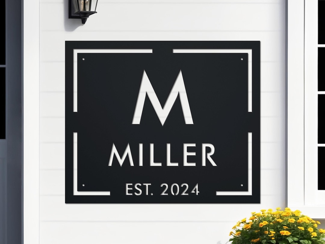 House Name Sign | Last Name Metal Sign | Personalized Family Name Sign ...