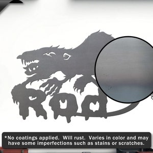 Rat Rod Scary Evil Vicious Rat Metal Sign Grill Insert Wall Art Iron ...
