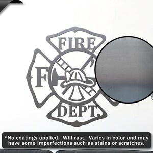 Fire Department Metal Wall Art Sign - Etsy