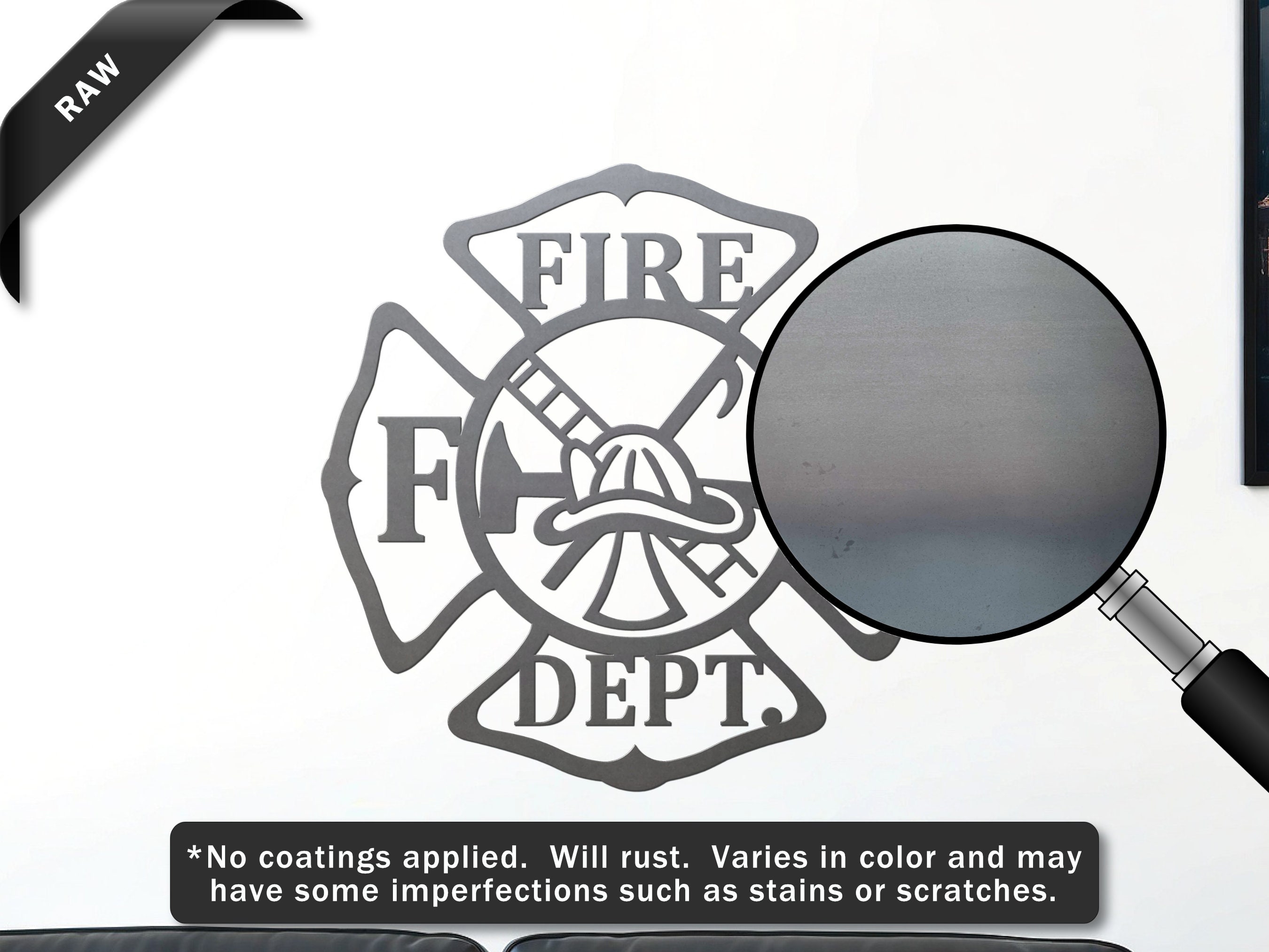 Fire Department Metal Wall Art Sign - Etsy