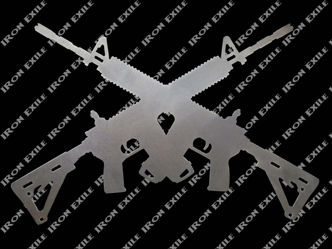 Crossed AR 15s M16s Guns Metal Art - Etsy